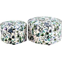 Hocker Kayoom "Indira 2er-Set, Hocker-Set in schönem Stil, skandinavisches Design", grün (forest), B:58cm H:36cm T:45cm, Stoffbezug: 100% Polyester Füllung: Schaumstoff, Hocker, stilvoll, dekorativ, modern, erfüllt moderne Wohnansprüche