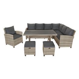 Bellavista - Home & Garden&reg; Polyrattangruppe "Prato" grau