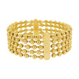 JOOP! JOOP Damen Armband "2039829", 17cm, Edelstahl Polyurethan, gold, Edelstahl, Polyurethan, Armb&auml;nder