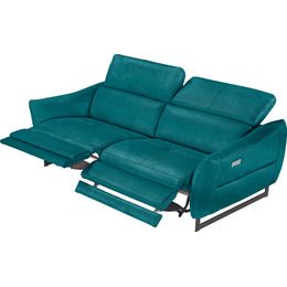 2,5-Sitzer Egoitaliano, B:208cm H:97cm T:108cm, blau, Sofas, "Dafne, elegantes Designsofa mit hohem Sitzkomfort", mit elektrischer Relaxfunktion,