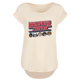F4NT4STIC Shirt 'Stranger Things Caricature Logo Netflix TV Series' female Beige size 4XL