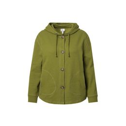 Ulla Popken Zip-Up Hoodie female Green size 42-44