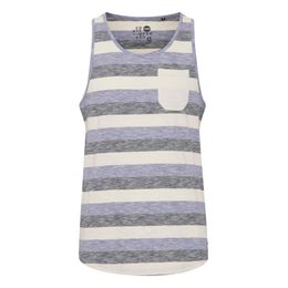 !Solid Gestreiftes Tanktop 'Whicco' mit Brusttasche Herren Gr&ouml;&szlig;e L beige / blau / grau