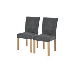 Woodford Esszimmerstuhl im 2er Set Messena grau Maße (cm): B: 46 H: 97 T: 54.0 » Möbel Kraft