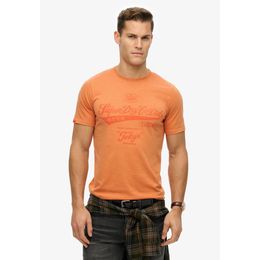 Superdry T-Shirt Herren Größe S mandarine / dunkelorange