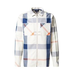 Barbour Jacke 'Ettrick' Herren Größe L ecru / navy / enzian / orange