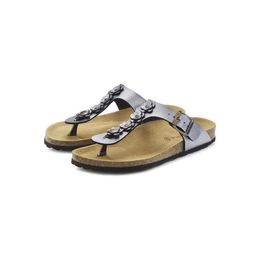 Lascana Zehentrenner 'Sandale, Pantolette, offener Schuh, Sommerschuh,' grau Gr. 37 für Damen