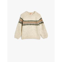 KOTON Pullover Jungen Gr&ouml;&szlig;e 98/104 beige / mokka / grau / dunkelgr&uuml;n
