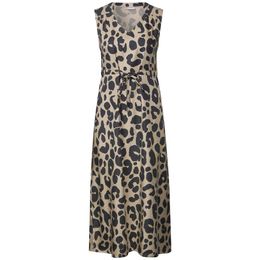 Street One Kleid Damen Größe 38 beige / schwarz Winterkleid