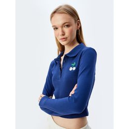 KOTON Shirt Damen Größe XXXL navy / grün / weiß