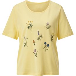 CR&Eacute;ATION L Damen Print-Shirt in Single-Jersey-Qualit&auml;t zitrone Gr&ouml;&szlig;e 46