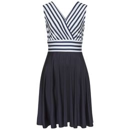 Lascana Kleid Damen Gr&ouml;&szlig;e 34 navy / wei&szlig;