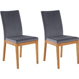 Stuhl Home Affaire "Dendres", grau, B:46cm H:94cm T:60cm, Polyester, Stühle