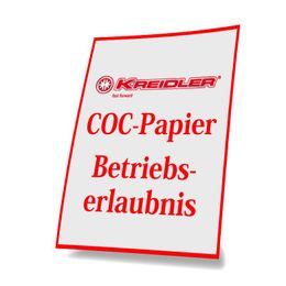 Kreidler Anforderung Zweitschrift Betriebserlaubnis/COC-Papier f&uuml;r REX Zweir&auml;der