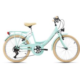 KS-Cycling Jugendfahrrad KS CYCLING "Balloon" Gr. 34, grün (grün, grün), Fahrräder, Kinder, 34cm, 20 Zoll (50,80cm) hinten: 20 Zoll (50,80cm), für Damen, Kettenschaltung