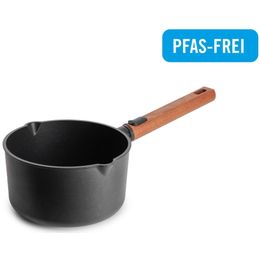 Milchtopf Woll "Eco Logic QXR Guss-Stieltopf", schwarz, H:10cm Ø:18cm, Töpfe, PFAS-freie Diamond-QXR - Beschichtung