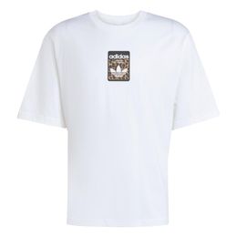 adidas originals T-Shirt 'Leo' Herren Größe S dunkelblau / schoko / schwarz / weiß
