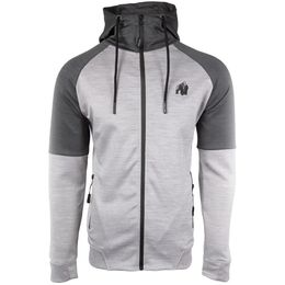 Gorilla Wear Sportjacke Herren Größe S hellgrau / dunkelgrau