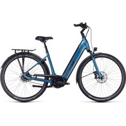 Cube Supreme RT Hybrid EXC 625 | Gr. 54 cm | Aluminium E-Citybike Blau
