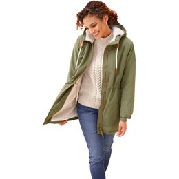 WITT Damen Parka mit Tunnelzug auf H&ouml;he der Taille, oliv, Gr&ouml;&szlig;e 36