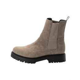 sheego Damen Ankleboots aus Velourslederimitat, taupe, Größe 39