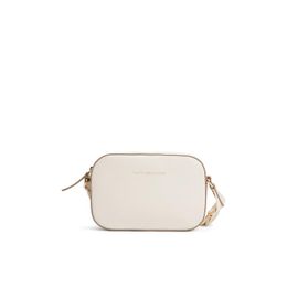 Tommy Hilfiger Umhängetasche »TH LOGOTAPE CAMERA BAG«, Damen Schultertasche, Minibag mit Logo-Schriftzug auf Umhängeriemen ivory