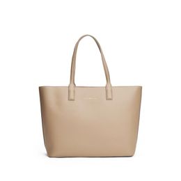 Tommy Hilfiger Tragetasche »TH LOGOTAPE TOTE«, Damen Henkeltasche, Schultertasche mit doppeltem Tragegriff beige