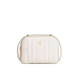 Tommy Hilfiger Umhängetasche »TH FEMININE CONV CAMERA BAG«, Damen Schultertasche, Minibag im trendigen Stepp-Design ivory