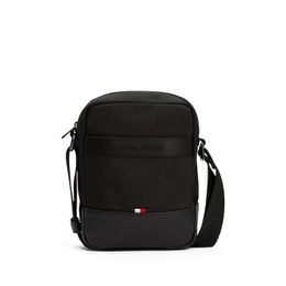 Tommy Hilfiger Umhängetasche »TH NYLON TRAVEL MINI REPORTER«, Men Schultertasche, Crossbody-Tasche mit Logoflag schwarz