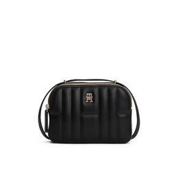 Tommy Hilfiger Umhängetasche »TH FEMININE CONV CAMERA BAG«, Damen Schultertasche, Minibag im trendigen Stepp-Design schwarz