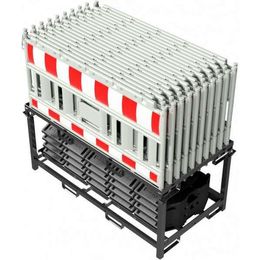 Schake Schrankenzaunset SET5 rot/wei&szlig; mit Lampenadapter