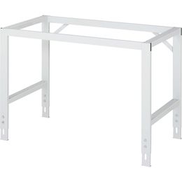Rau Arbeitstisch mit Ablageboden, fahrbar, melaminbeschichtete Platte, St&auml;rke 22 mm, BxT 1250 x 800 mm