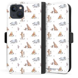DeinDesign iPhone 13 Handy Klapph&uuml;lle Handyh&uuml;lle aus Kunst Leder schwarz Flip Case Disney Winnie The Pooh Official Licensed Product Sideflip mit Lasche