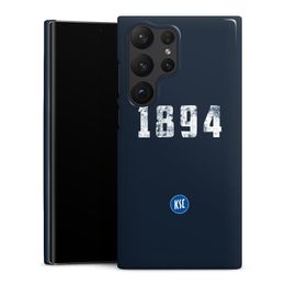 DeinDesign Galaxy S23 Ultra Handy Premium Case Smartphone Handyh&uuml;lle Schutzh&uuml;lle gl&auml;nzend Karlsruher Sc Ksc Bundesliga Premium Case