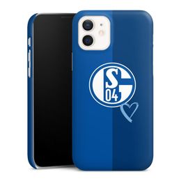 DeinDesign iPhone 12 Handy Premium Case Smartphone Handyh&uuml;lle Schutzh&uuml;lle matt Heart Schalke 04 Fc Schalke 04 Premium Case