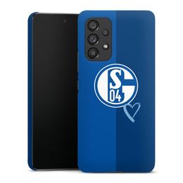 DeinDesign Galaxy A53 5G Handy Premium Case Smartphone Handyh&uuml;lle Schutzh&uuml;lle gl&auml;nzend Fc Schalke 04 Heart Premium Case