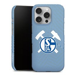 DeinDesign iPhone 16 Pro Handy Premium Case Smartphone Handyh&uuml;lle Schutzh&uuml;lle matt Bundesliga Stripes Fc Schalke 04 Premium Case