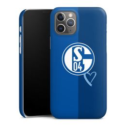 DeinDesign iPhone 12 Pro Handy Premium Case Smartphone Handyh&uuml;lle Schutzh&uuml;lle matt Heart Schalke 04 Fc Schalke 04 Premium Case