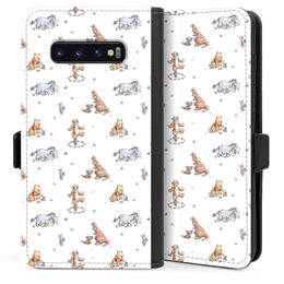 DeinDesign Galaxy S10 Plus Handy Klapph&uuml;lle Handyh&uuml;lle aus Kunst Leder schwarz Flip Case Disney Winnie The Pooh Official Licensed Product Sideflip mit Lasche