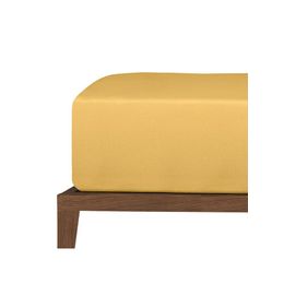 uncover by Schiesser Edeljersey Spannbettlaken New Jersey in Senf | Gr.: 100 x 200 cm