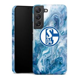 DeinDesign Galaxy S22 Handy Premium Case Smartphone Handyh&uuml;lle Schutzh&uuml;lle matt Logo Fc Schalke 04 Merchandise Premium Case