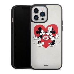 DeinDesign iPhone 13 Pro Max Handy Premium Silikon H&uuml;lle Handyh&uuml;lle schwarz Case Disney Heart Silikon Premium Case