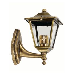 Licht-Erlebnisse Außen Wandlampe (B)14 x (H)23 cm in Messing Antik | Gr.: onesize
