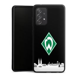 DeinDesign Galaxy A52s 5G Handy Premium Silikon H&uuml;lle Handyh&uuml;lle schwarz Case Sv Werder Bremen Skyline Official Licensed Product Silikon Premium Case