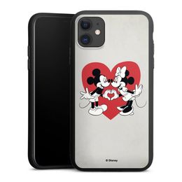 DeinDesign iPhone 11 Handy Premium Silikon H&uuml;lle Handyh&uuml;lle schwarz Case Disney Heart Silikon Premium Case