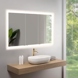 rivea Dia Einbau-Spiegelschrank B: 140 cm mit 3 T&uuml;ren, mit umlaufender Beleuchtung, BR0540MI+BR0505MI,
