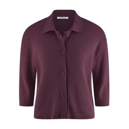Peter Hahn - Strickjacke mit 3/4-Arm, lila, Gr. 44 / L - Baumwolle