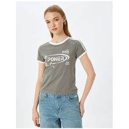 KOTON T-shirt in Anthrazit | Gr.: XL