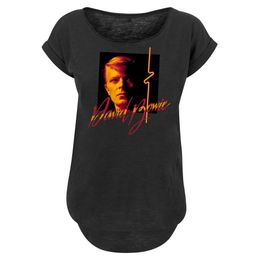 F4NT4STIC Long Cut T-Shirt David Bowie Photo Angle 90s' in schwarz | Gr.: XL