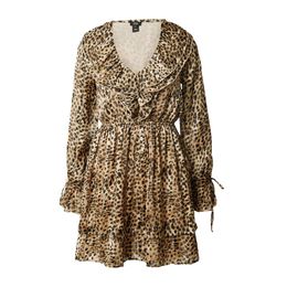 River Island Kleid 'KATIE' Damen Größe 34 hellbraun / dunkelbraun Winterkleid